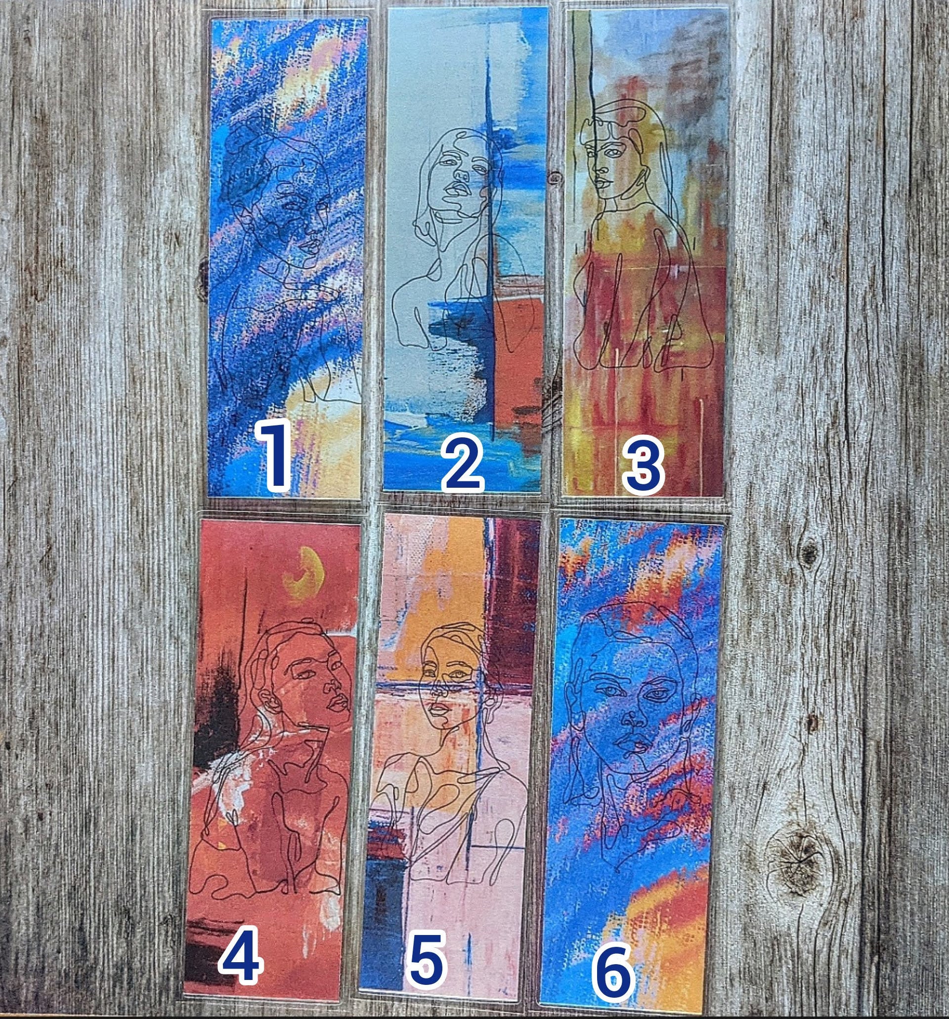 Abstract Bookmarks | Etsy