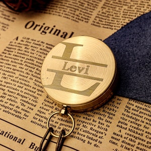 Personalized Engraved Brass Compass With Handwriting | Custom Working ...