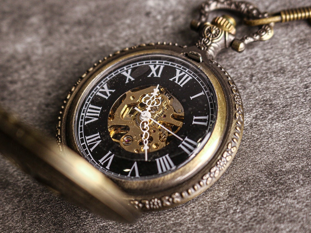 Steampunk Pocket Watch,watch for Men,mechanical Pocket Watch, Groomsmen ...