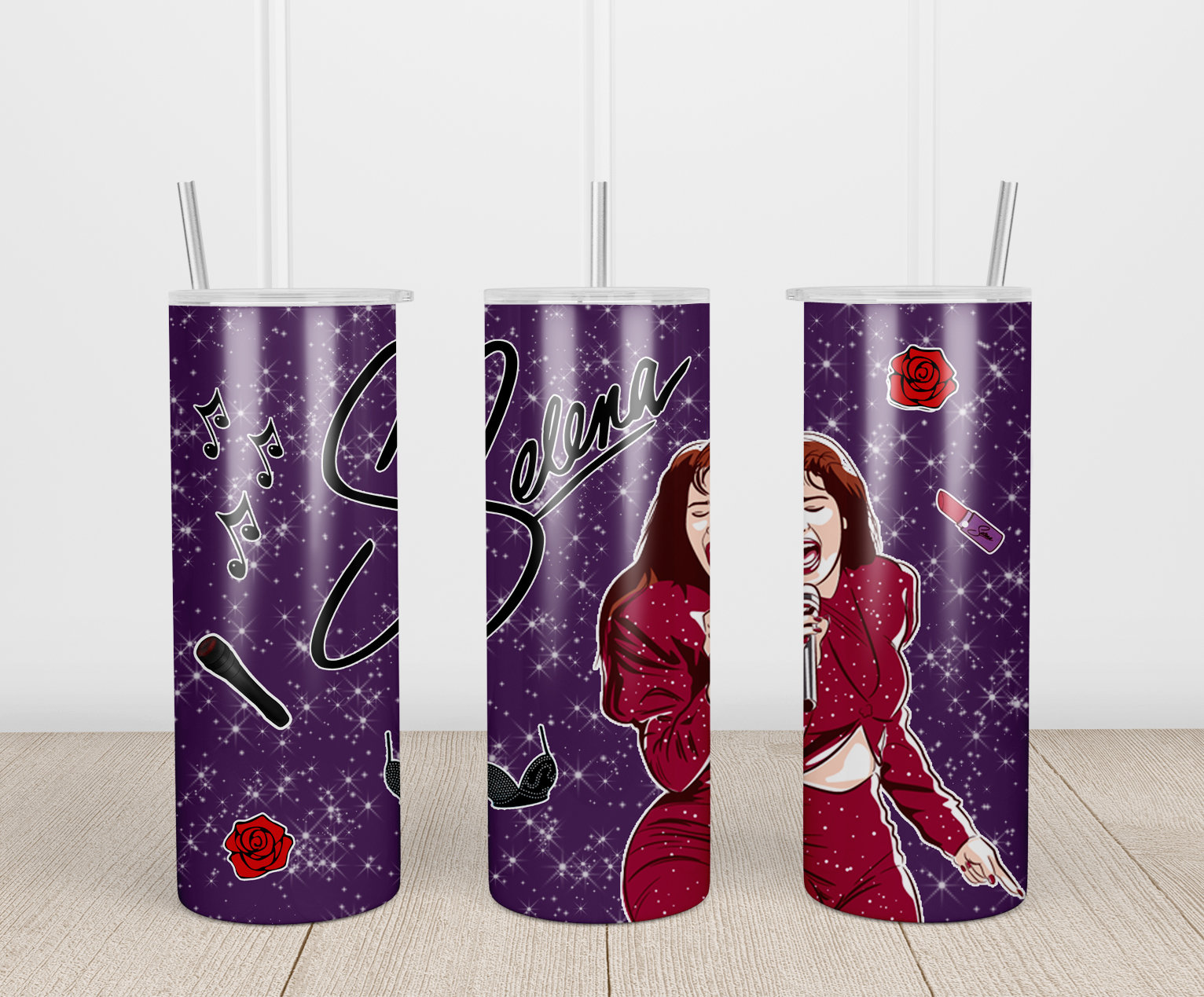 Selena Sublimation PNG Wrap for a 20oz Skinny Tumbler Digital File - Etsy
