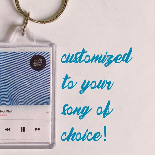 Custom Album Keychain Custom Song Keychain Spotify | Etsy