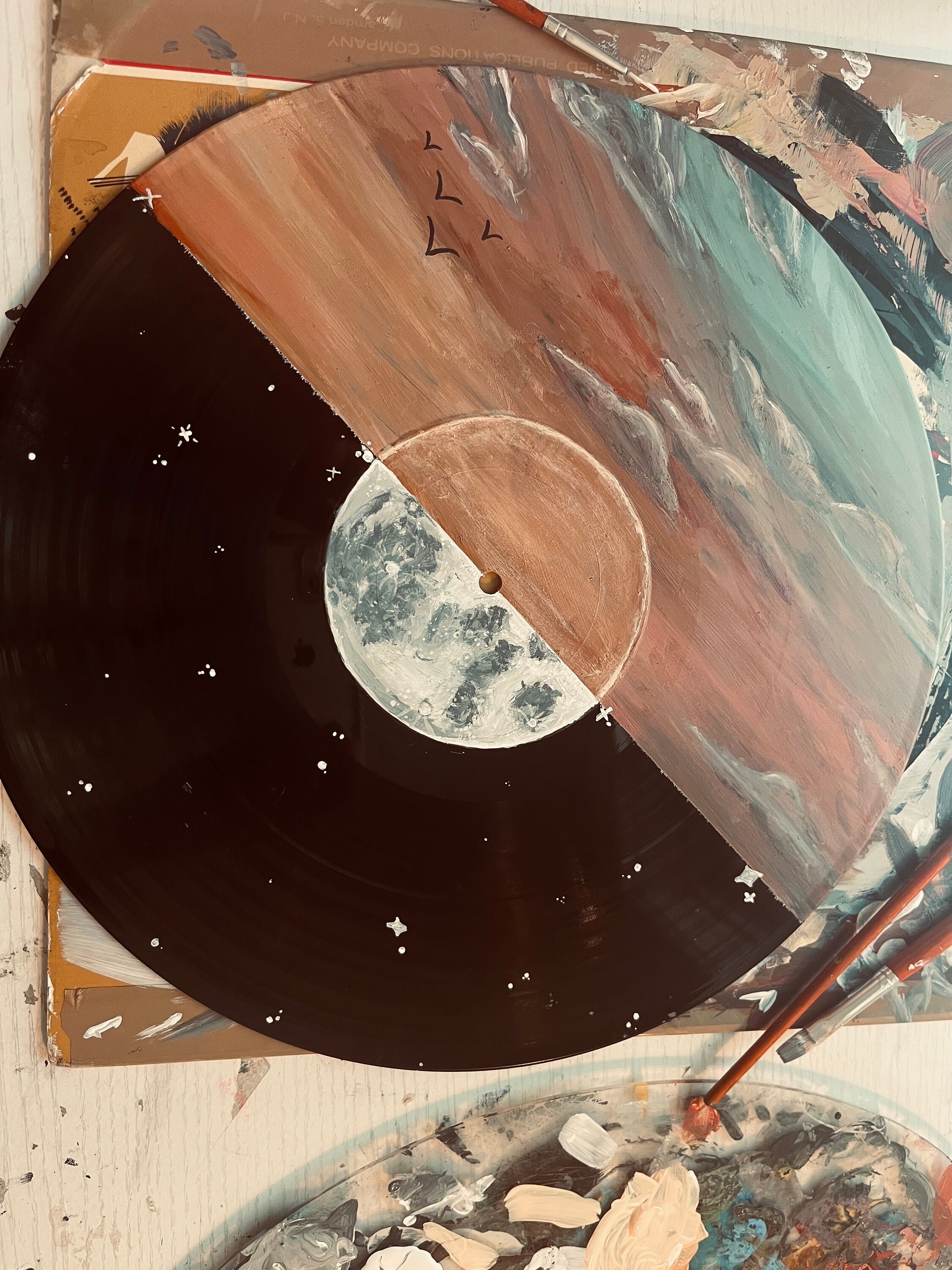 Custom Painted Record Painted Vinyl Wall Decor - Etsy