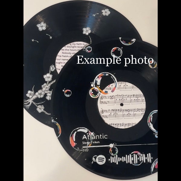 Painted Records - Etsy