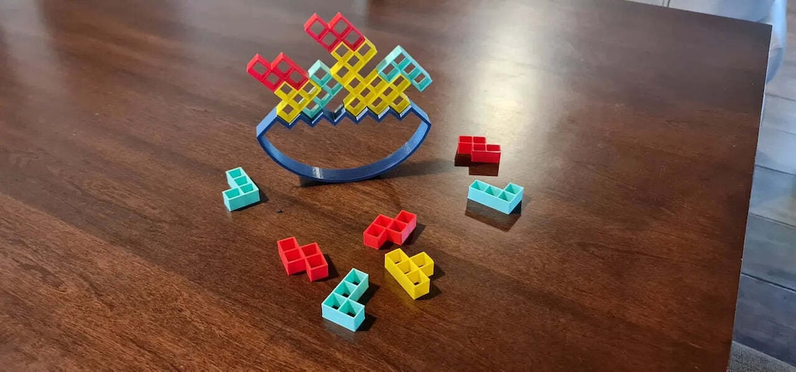 3D Printed Tetris Balance Game Stackable Brain Teaser Puzzle - Etsy