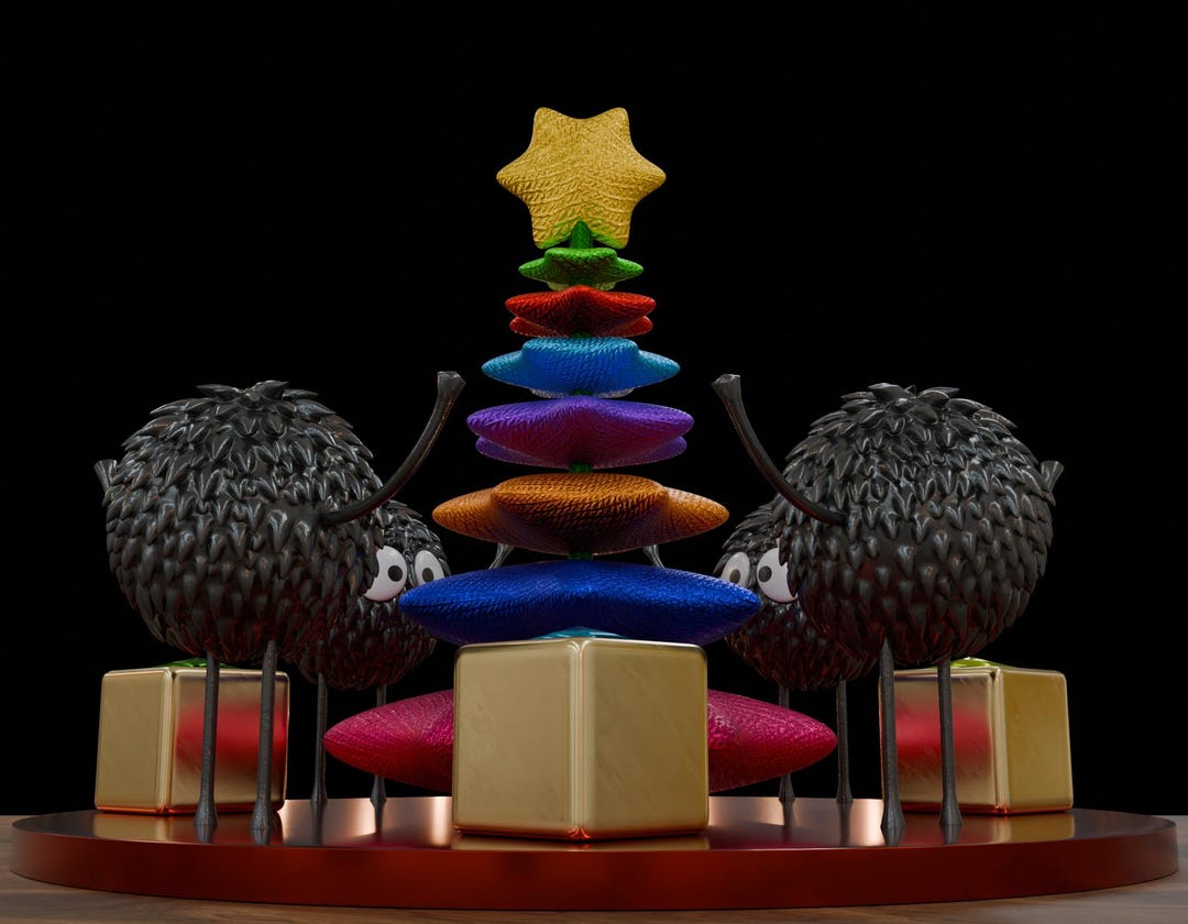 Soot Sprite Christmas Figurine Studio Ghibli Inspired Fan Art Spirited ...
