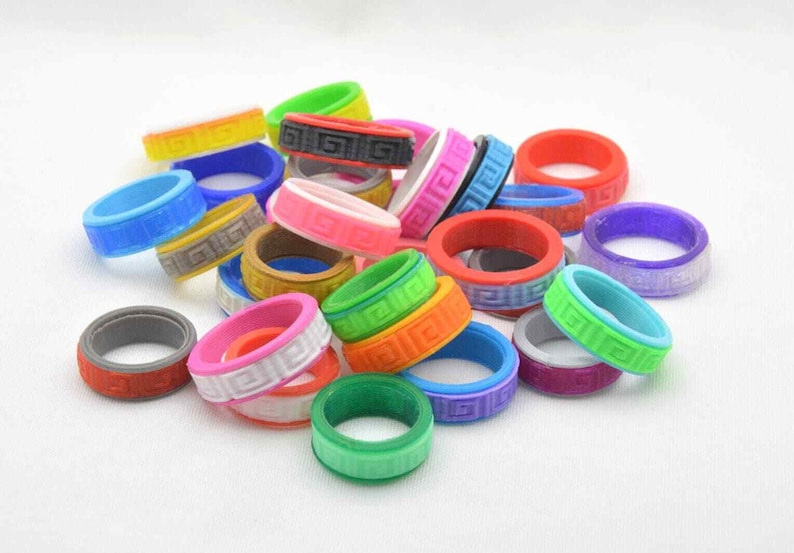 Spiral Maze Spinner Fidget Ring. 3D Printed, Customizable. - Etsy