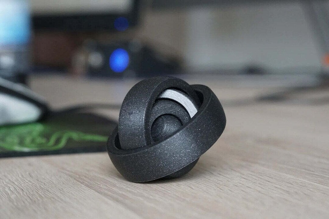 3D Printed Rotating Rings Fidget Toy Desk Finger Dexterity Toy - Etsy