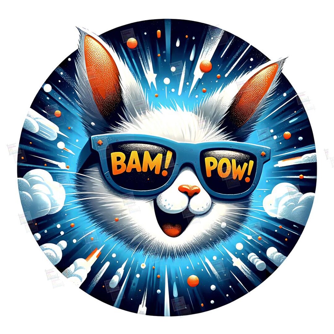 PNG Supercat Bam! Pow! Onomatopoeia Emoji Clipart Printable Design File ...
