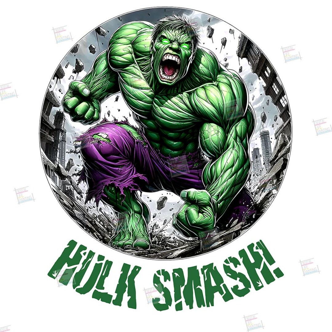 Hulk PNG Clipart Mcu Superheroes Splash Watercolor Digital Poster ...