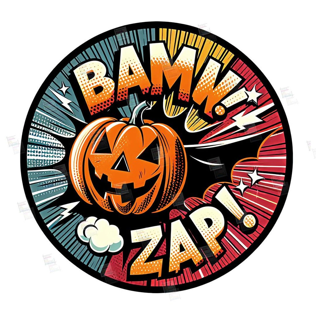 PNG Superhero Halloween Onomatopoeia Clipart Comic Book Style Printable ...