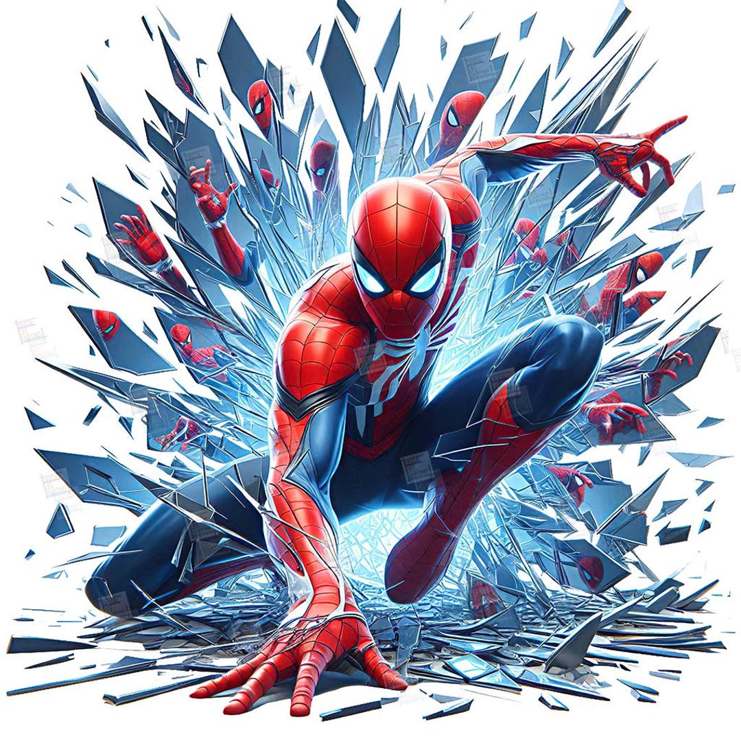 PNG Spiderman Mirror Fragmentation Clipart Peter Parker Mcu Superheroes ...