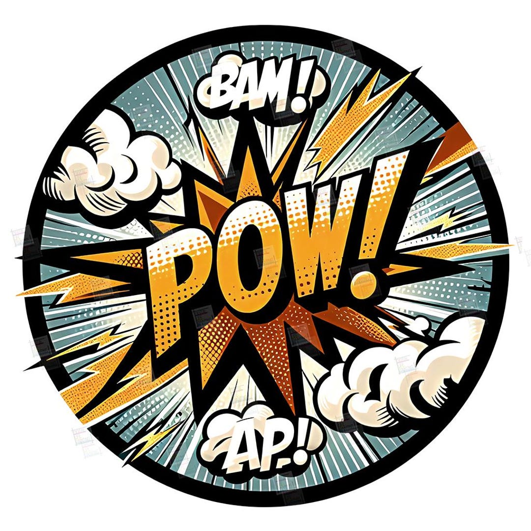 PNG Superhero Halloween Onomatopoeia Clipart Comic Book Style Printable ...