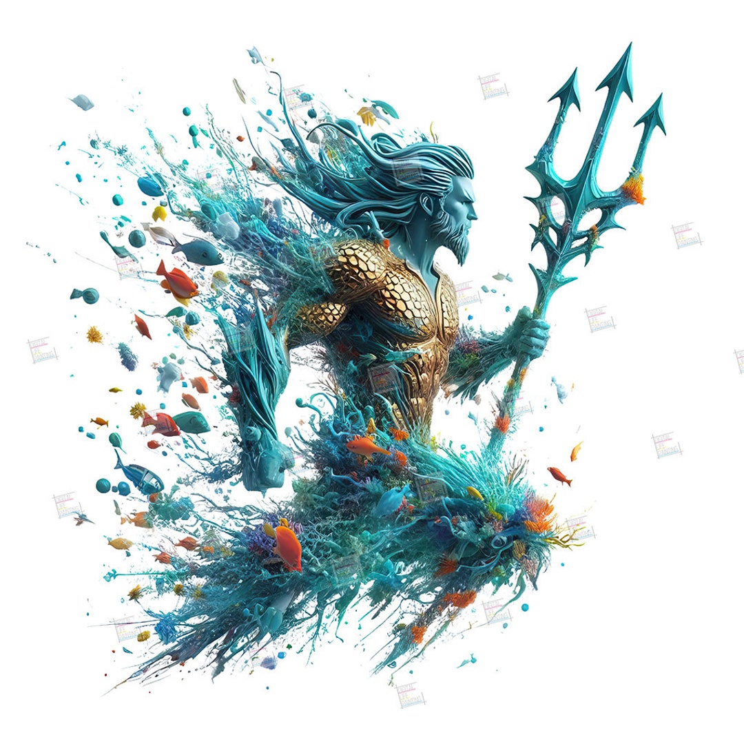 Seaman PNG Clipart Mcu Superheroes Double Exposure Digital Poster ...