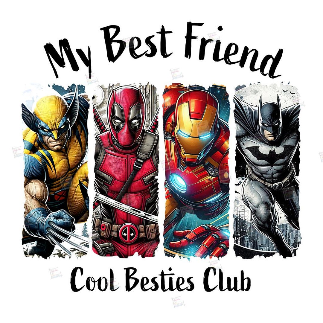 PNG Best Friend Squad Superhero Clipart Cool Besties Club Comic Book ...