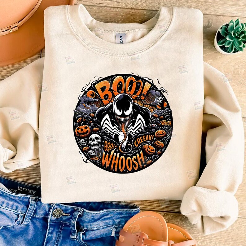 PNG Venom Halloween Clipart Marvel Comic Spooky Symbiote Pumpkin Skull ...