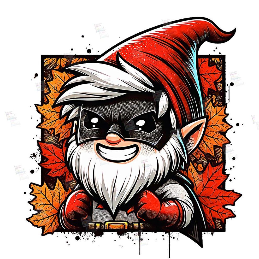 PNG Bat Gnome Clipart Hero Dwarf Comic Book Style Superhero Autumn ...