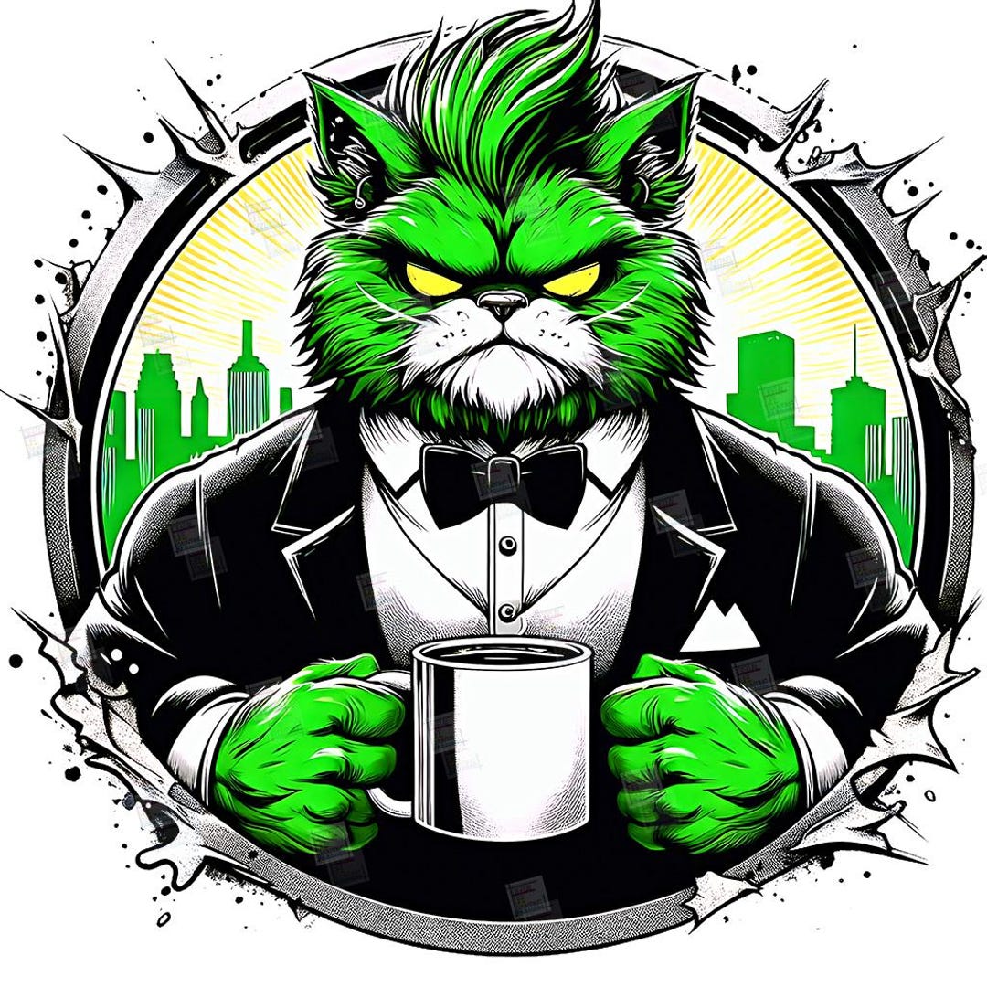 PNG Grumpy Cat in Hulk Costume Clipart Hero Feline Pet Design Cute ...
