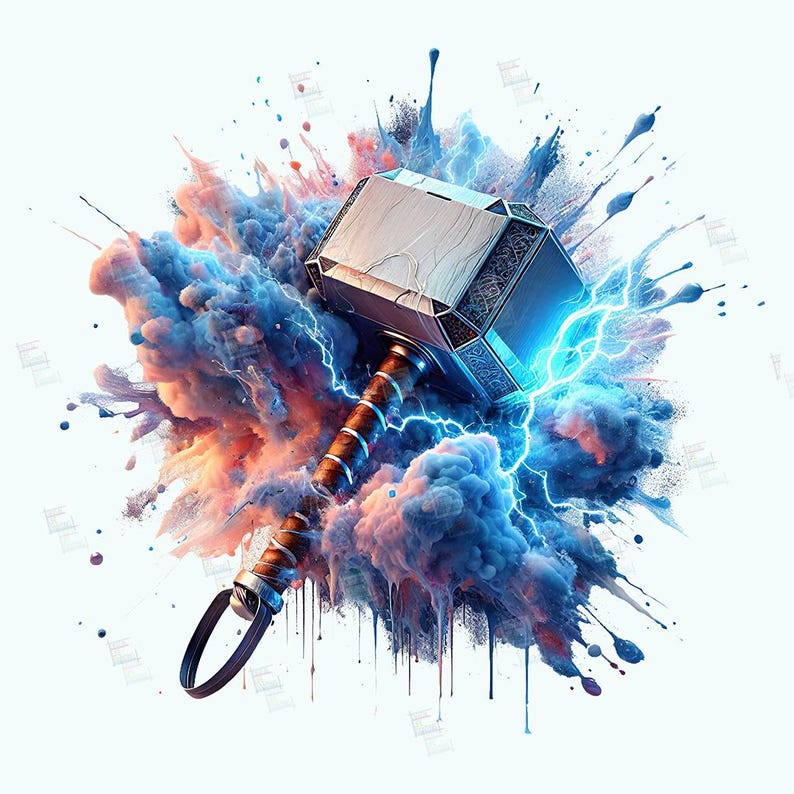 PNG Thor Hammer Clipart Mjolnir Norse Mythology Mcu Superheroes Splash ...