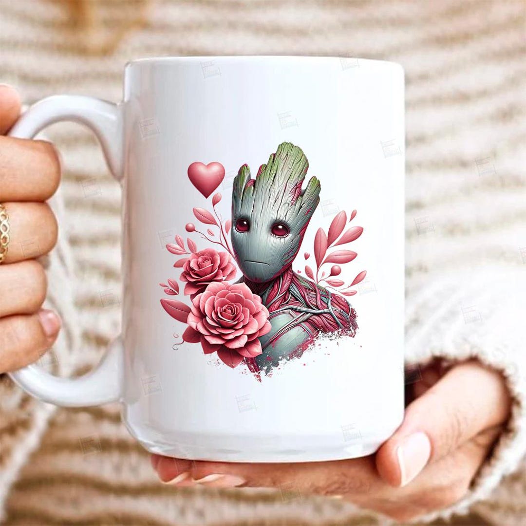 PNG Groot Heart Floral Clipart Marvel Botanical Tree Hero Flower Print ...