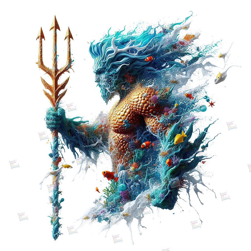 Seaman PNG Clipart Mcu Superheroes Double Exposure Digital File for ...