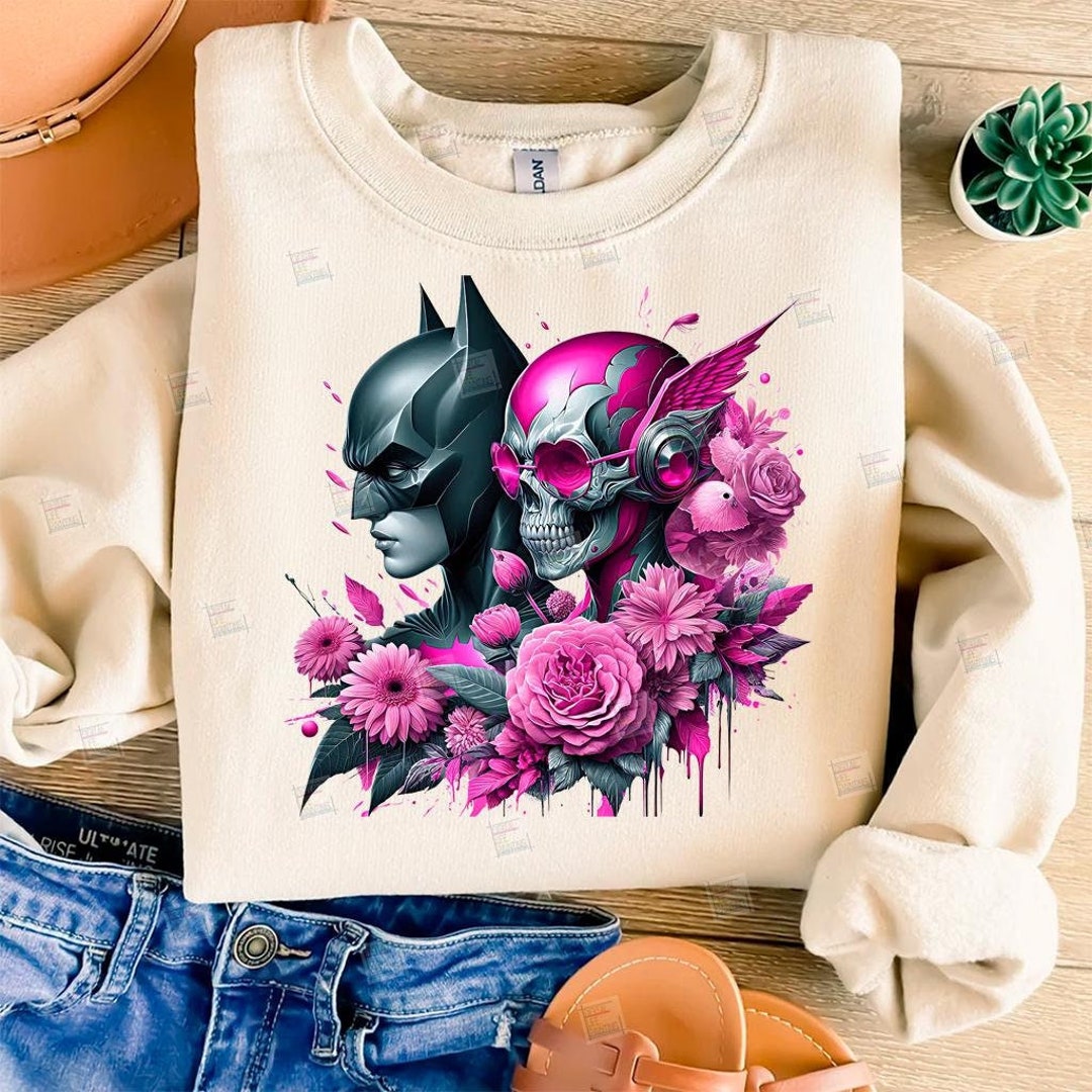 PNG, Batman Sugar Skull Clipart, Dark Knight Rose Design, Superhero Day ...