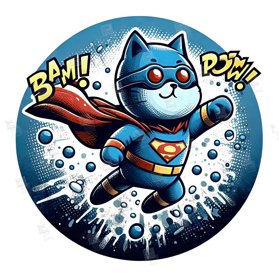 PNG Supercat Bam! Pow! Onomatopoeia Emoji Clipart Printable Design File ...