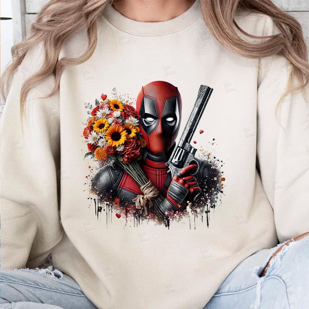 PNG Deadpool Couple Clipart Antihero Floral Design Marvel Gothic ...