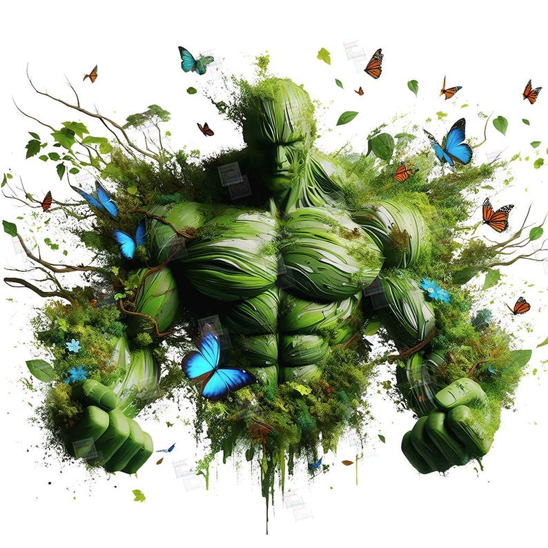 Hulk Forest Man PNG Clipart, Mcu Superheroes Splash Double Exposure ...