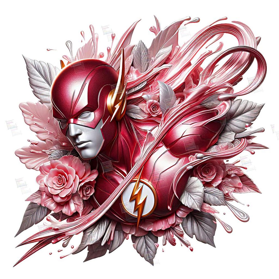 PNG Lightningman Floral Clipart Rose Design Superhero Botanical Comics ...
