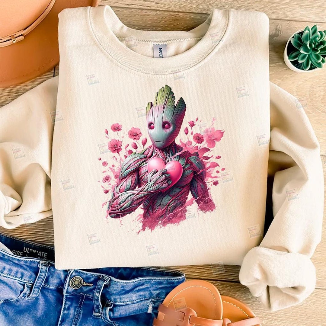 PNG Groot Heart Floral Clipart Marvel Botanical Tree Hero Flower Print ...