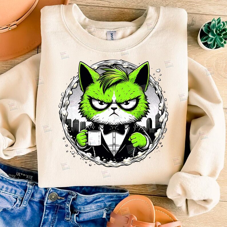 PNG Grumpy Cat in Hulk Costume Clipart Hero Feline Pet Design Cute ...