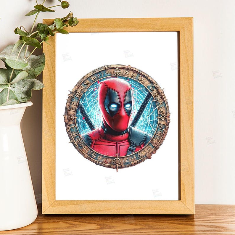 Deadpool PNG Clipart Mcu Superheroes Watercolor Digital Poster Design ...