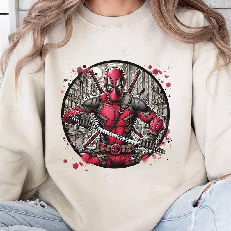 Deadpool Clipart Watercolor Digital PNG File for Sublimation Superhero ...