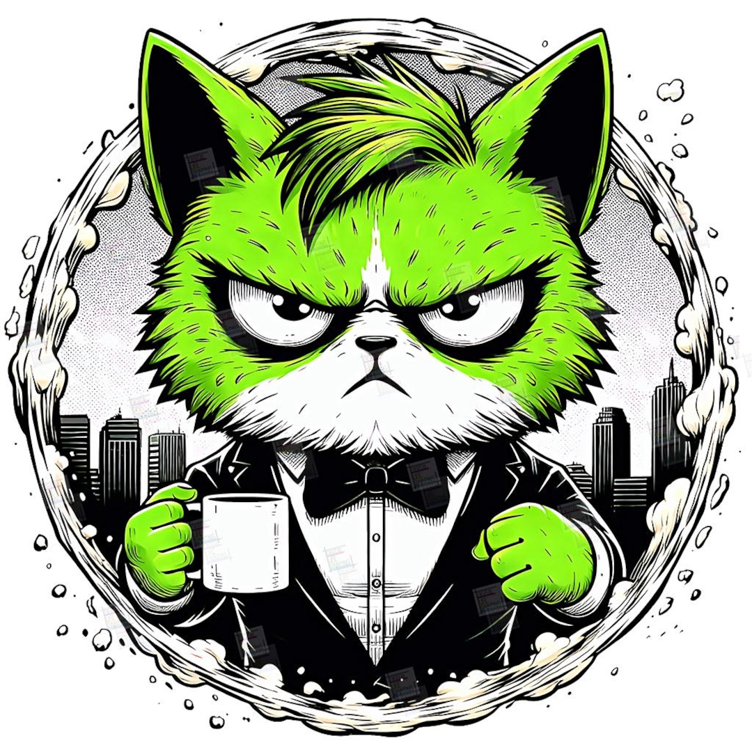 PNG Grumpy Cat in Hulk Costume Clipart Hero Feline Pet Design Cute ...