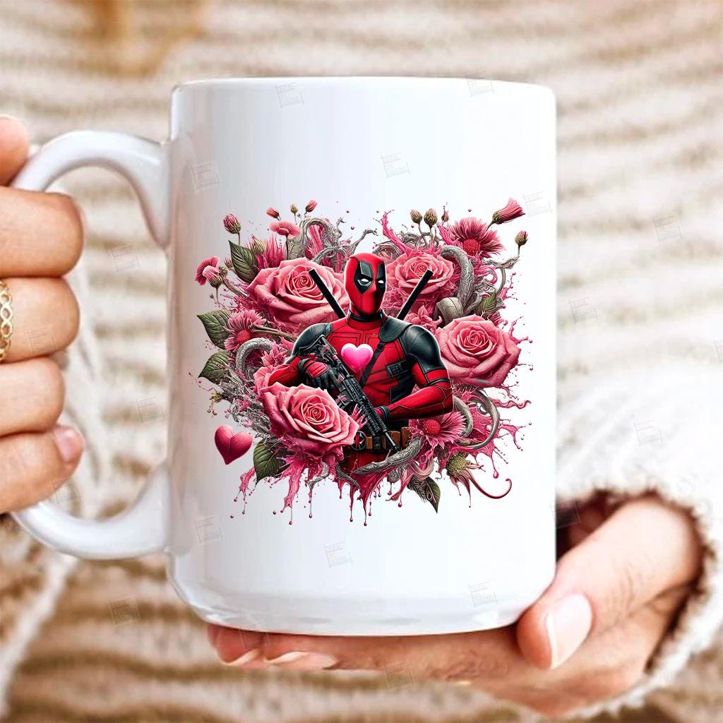 PNG Deadpool Couple Clipart Antihero Floral Design Marvel Gothic ...