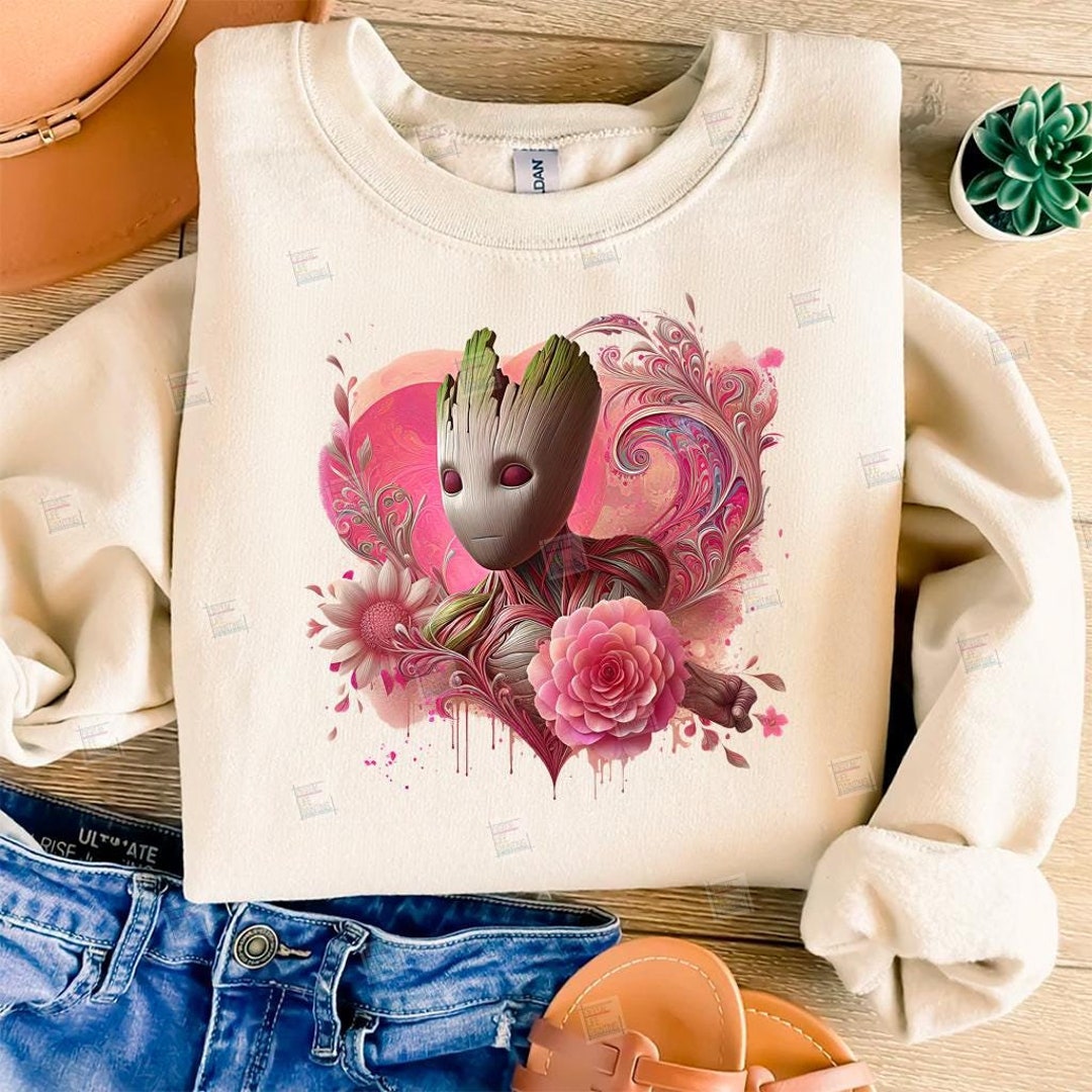 PNG Groot Heart Floral Clipart Marvel Botanical Tree Hero Flower Print ...