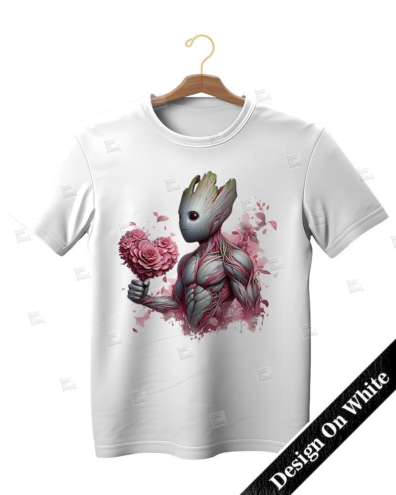 PNG Groot Heart Floral Clipart Marvel Botanical Tree Hero Flower Print ...