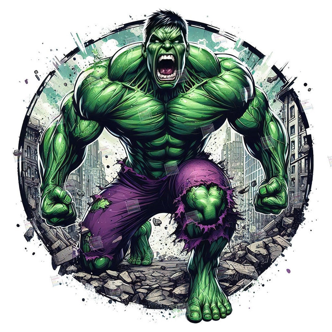 Hulk PNG Clipart Mcu Superheroes Splash Watercolor Digital File for ...