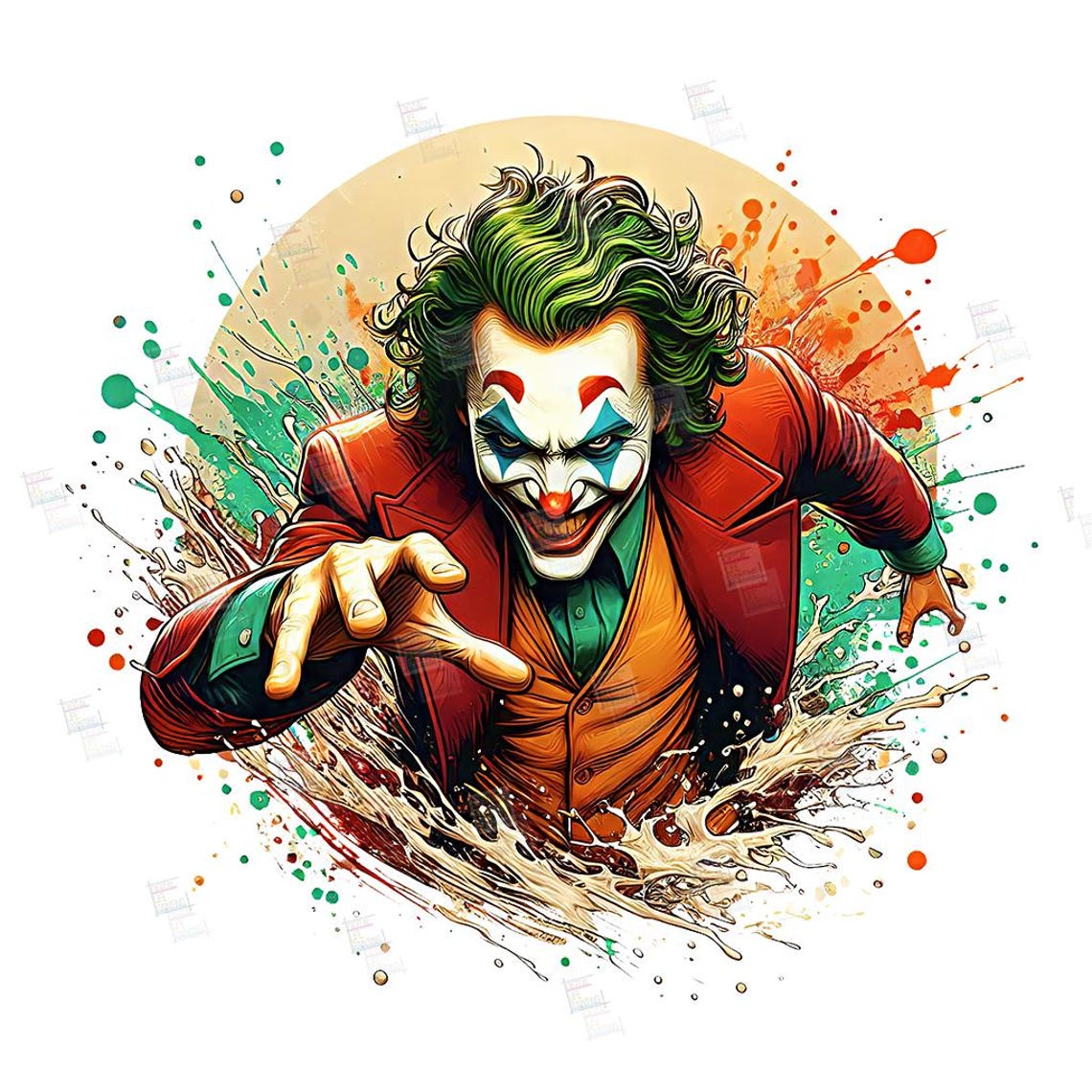 PNG Jokeman Dance Clipart, Superheroes Pop Art Digital Poster Design ...