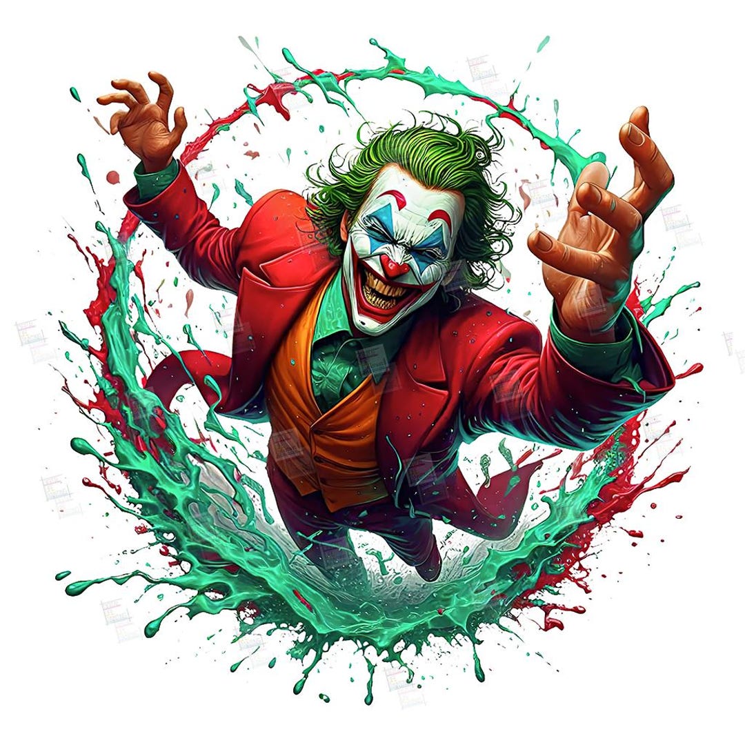 PNG Jokeman Dance Clipart Splash Digital File for Sublimation Printable ...