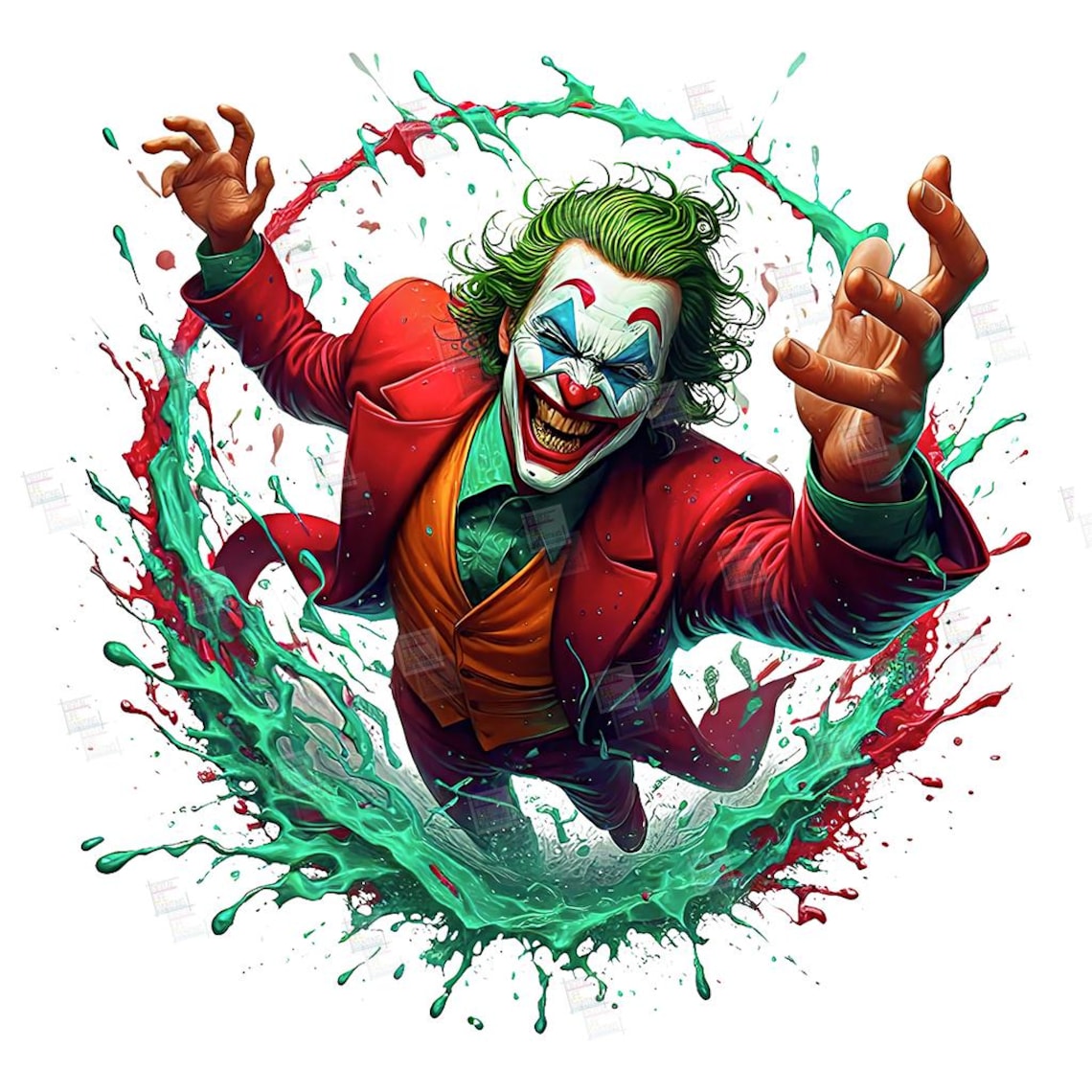 PNG Jokeman Dance Clipart Splash Digital File for Sublimation Printable ...