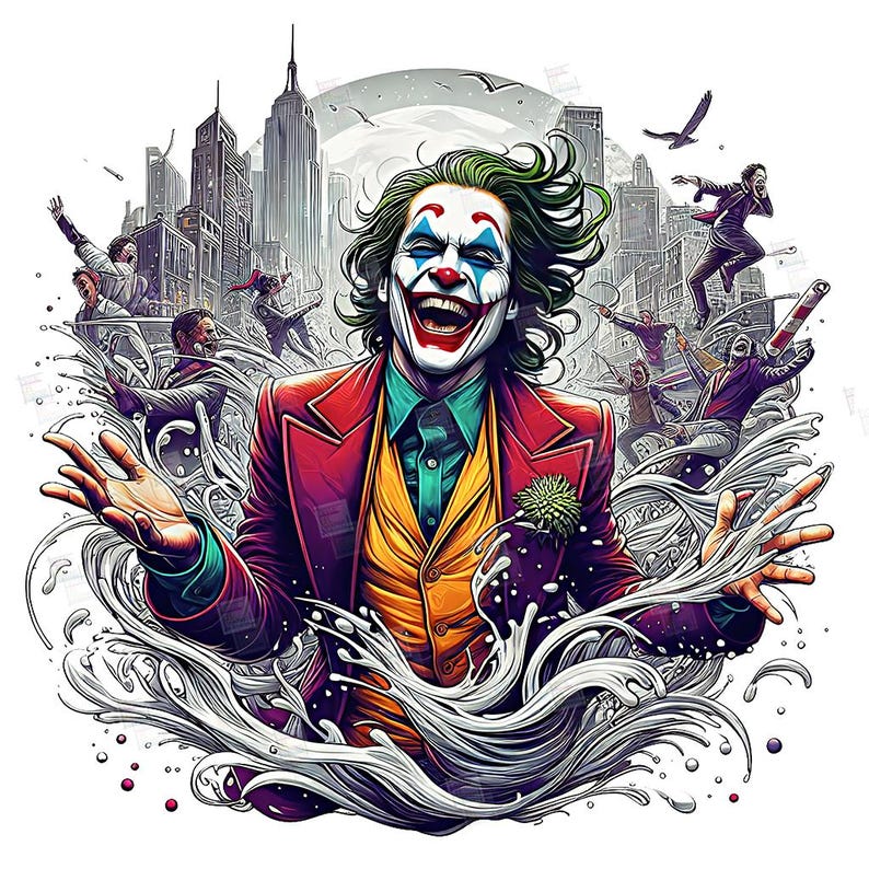 PNG Jokeman Dance Clipart, Superheroes Pop Art Digital Poster Design ...