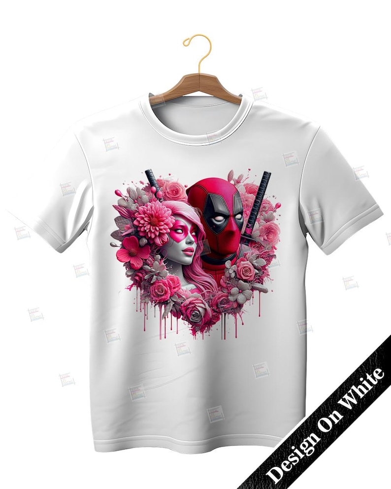 PNG Deadpool Couple Clipart Antihero Floral Design Marvel Gothic ...