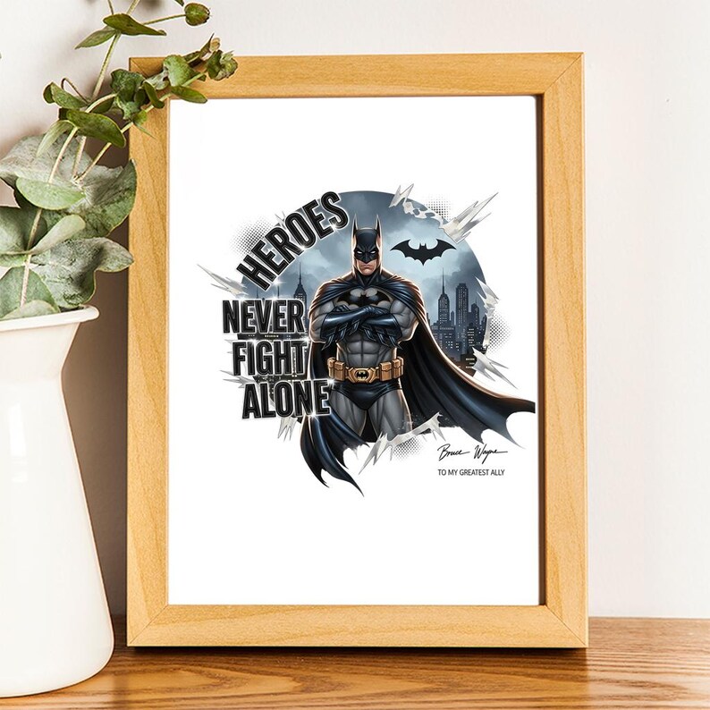 PNG Dark Knight Printable Clipart Heroes Never Fight Alone Gothic Text ...