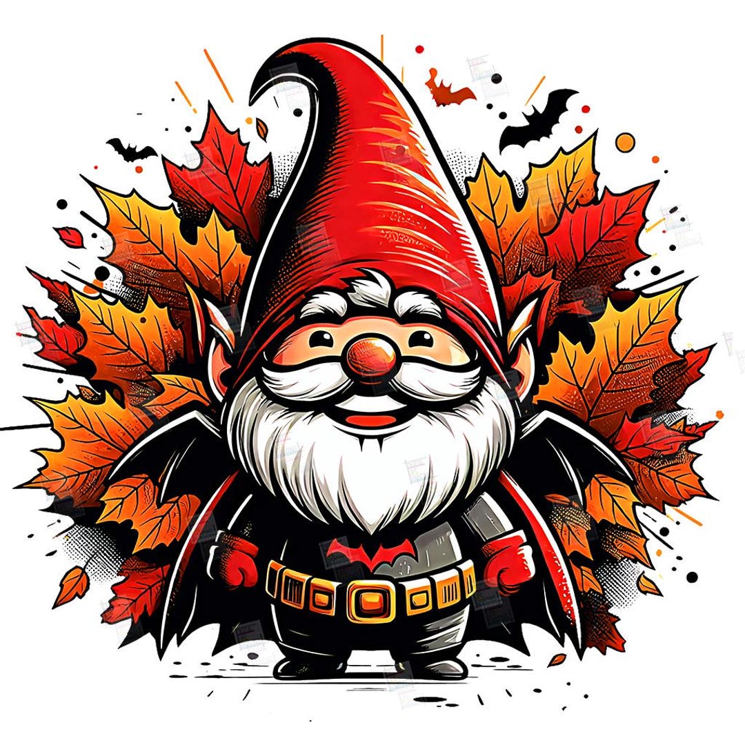 PNG Bat Gnome Clipart Hero Dwarf Comic Book Style Superhero Autumn ...