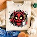 PNG Grumpy Red Cat in Deadpool Costume Clipart Feline Comic Book Style ...