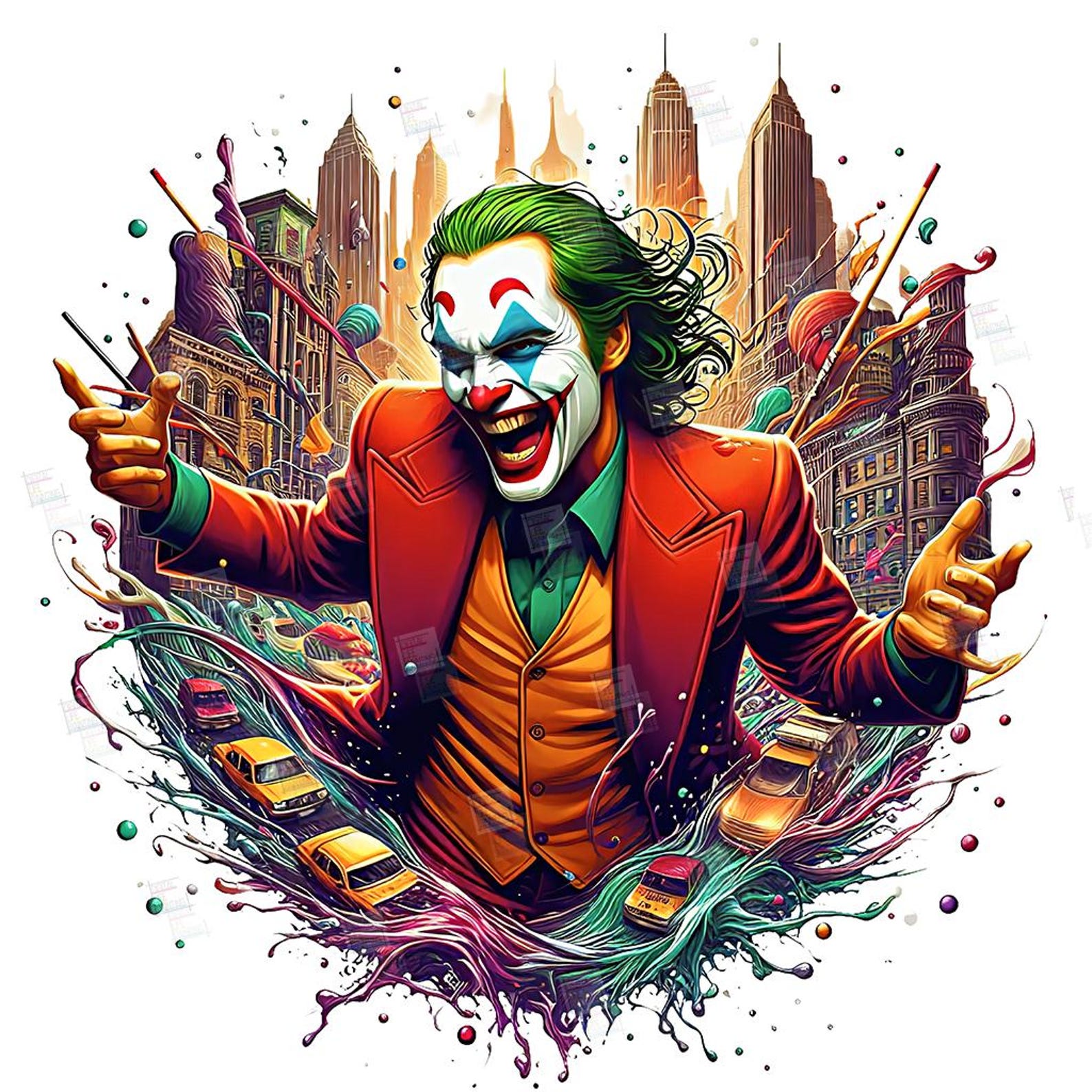 PNG Jokeman Dance Clipart, Superheroes Pop Art Digital Poster Design ...