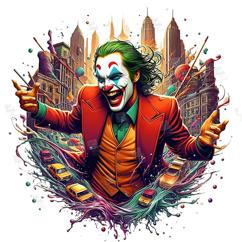 PNG Jokeman Dance Clipart, Superheroes Pop Art Digital Poster Design ...