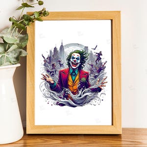 PNG Jokeman Dance Clipart, Superheroes Pop Art Digital Poster Design ...