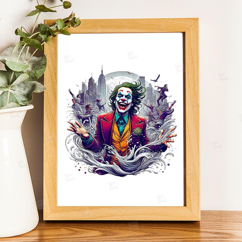 PNG Jokeman Dance Clipart, Superheroes Pop Art Digital Poster Design ...